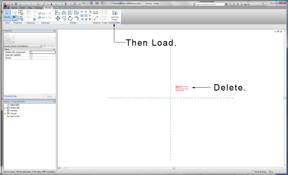 Creating A Leader Without Text In Revit CROFT Associates